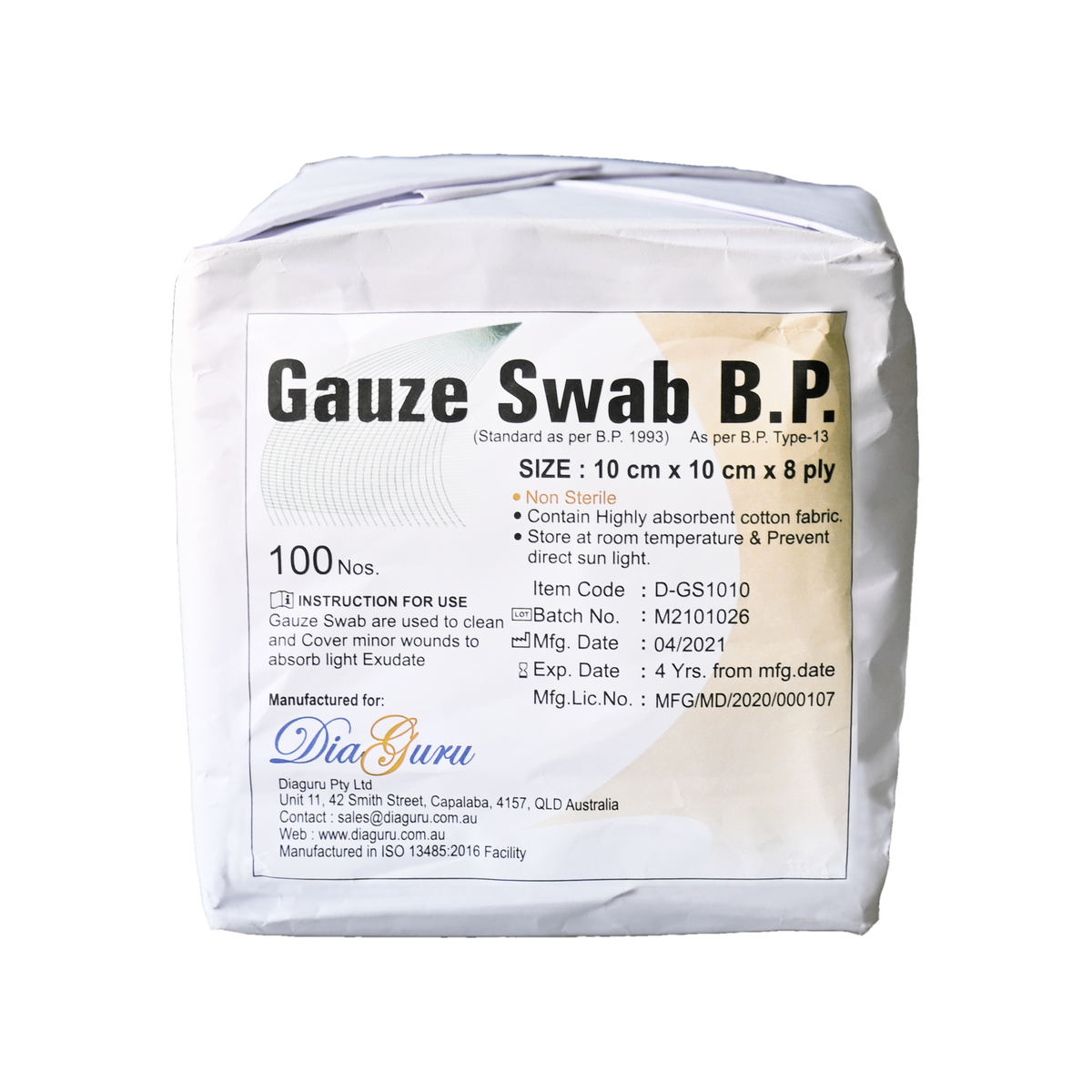 Plain Gauze Swabs - 100 pack - Choose from various sizes – Dental ...